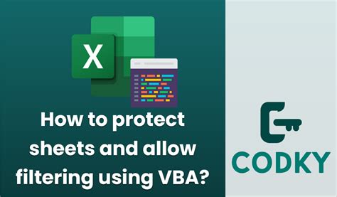 How To Protect Sheets And Allow Filtering Using VBA Codky