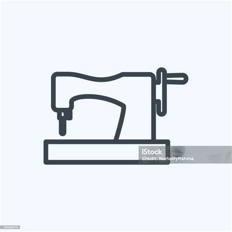아이콘 올드 스타일 기계 재단사 기호에 적합합니다 선 스타일 편집 가능한 간단한 디자인 디자인 템플릿 벡터 간단한 기호 그림