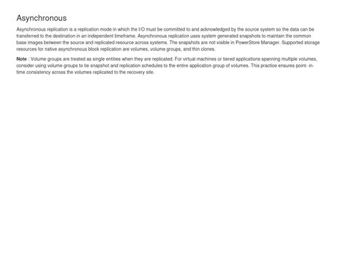 Replication Modes Dell Powerstore Vmware Live Site Recovery Best Practices Dell