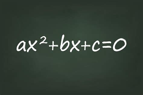 Premium Vector Quadratic Equation On Chalkboard Background