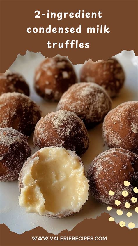2 Ingredient Condensed Milk Truffles Recipe Milk Candy Truffles