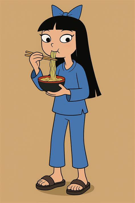 Stacy Hirano From Phineas And Ferb In Pjs By Tgvduplexjoel255 On Deviantart