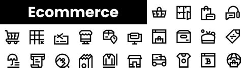 Set Of Outline Opthalmology Icons Minimalist Thin Vector Image