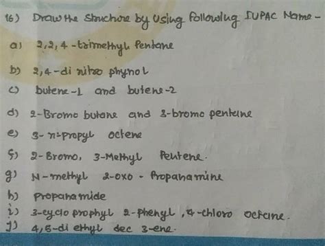Draw The Struchire By Using Following Iupac Name Filo