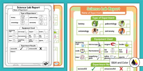 Science Lab Report Form Dramatic Play Twinkl USA Twinkl