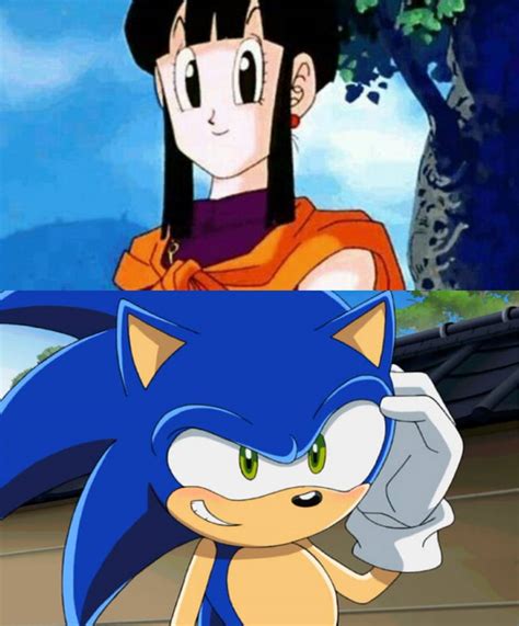 Sonic Blushes At Chi Chi By Sonicfan03 On Deviantart