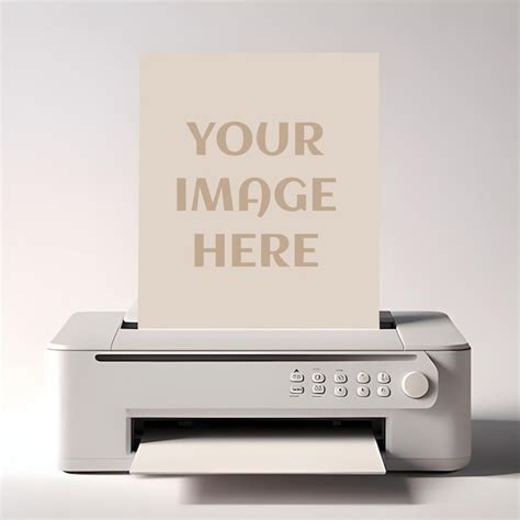 Premium Psd Blank Paper On Printer Mockup Printer Mockup