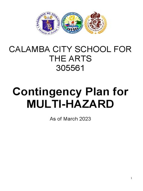 Updated Contingency Planning Template Pdf