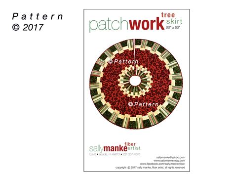 Patchwork Tree Skirt Pattern READY TO SHIP Original Design Christmas Quilt Pattern Modern Or
