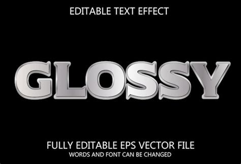Premium Vector Glossy Text Effect