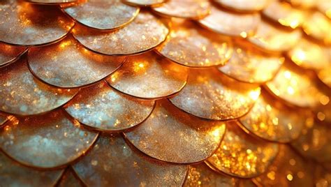 Golden Scale Texture Premium Ai Generated Image