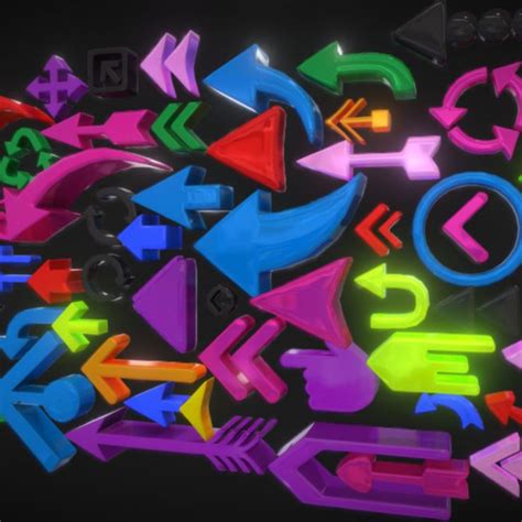 Arrow Button Collections 3d Exterior Unity Asset Store Illustration Design Game
