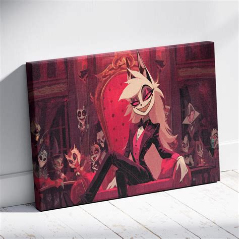 Alastor Hazbin Hotel Canvas Print Unique Gothic Cartoon Art For Hazbin