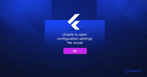 solving unable to open configuration settings file xcode error