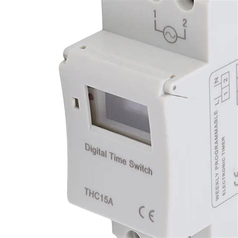 Digital Timer Switch Lcd Programmable Weekly Rail Time Relay Ac220‑240v