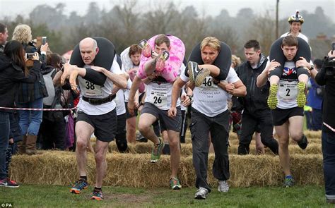Man Drops Wife On Her Head During The Uk Wife Carrying Championships