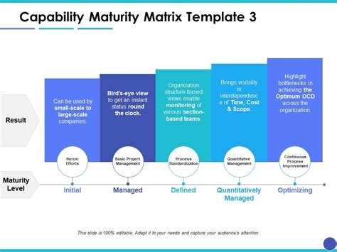 Capability Maturity Matrix Qualified Ppt Layouts Exam