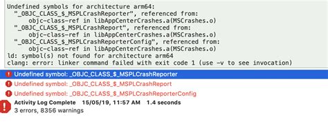 Undefined Symbol Objcclassmsplcrashreporter · Issue 1621 · Microsoftappcenter Sdk Apple