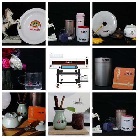 Agp 30cm 롤 투 롤 Uv Dtf 프린터는 레미네이팅 기능이 있는 자동 압착기와 에프슨 I1600 U1 프린트 헤드 3개로 구성되어 있습니다 Zhengzhou