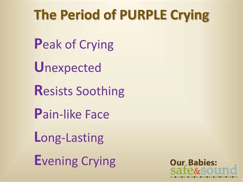 Purple Crying Chart