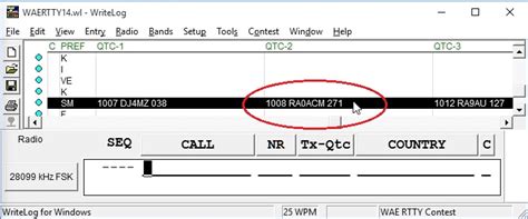 Operating Wae Rtty With Writelog