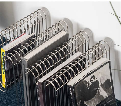 매거진랙 와이어 북 선반 매거진랙 철제 책꽂이 스탠드 잡지꽂이 진열대 미드센추리 인테리어 실버 오늘의집 쇼핑