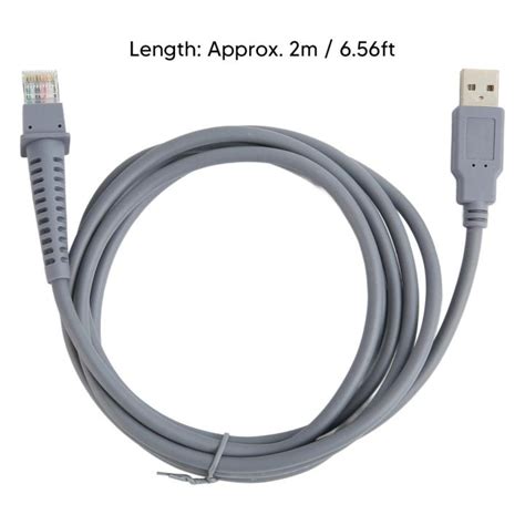 Code Scanner Cable Barcode Scanner Cable 2 Meter Length Pvc For Replacement Bd