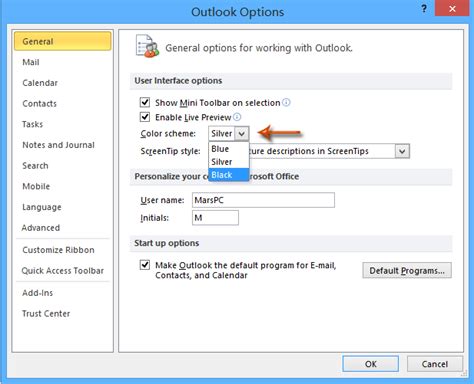How To Change Ribbon Color Scheme In Outlook