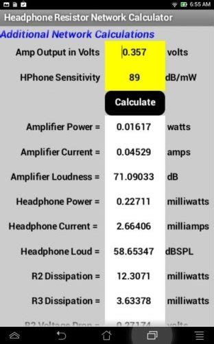 Amplifier Output Calculator