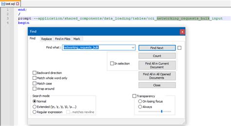 Basic Find Feature Not Working On Sql Files · Issue 9604 · Notepad