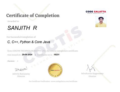 Certification Lifelonglearning Professionaldevelopment C Python