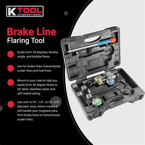 K Tool International 70081 45 Degree Vise Mounted Brake Line Flaring