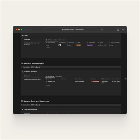 Create A Operations Dashboard In Notion Template — Chloë Forbes Kindlen