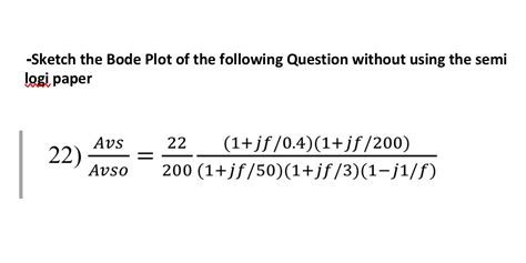 Solved Sketch The Bode Plot Of The Following Question Chegg Com
