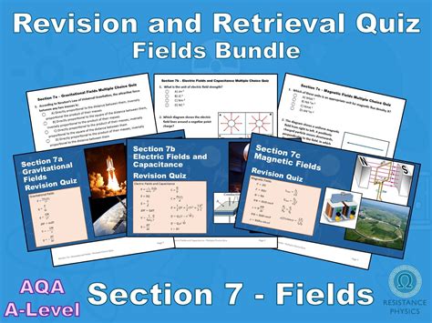 A Level Physics Revision Quiz Bundle Fields AQA Teaching Resources