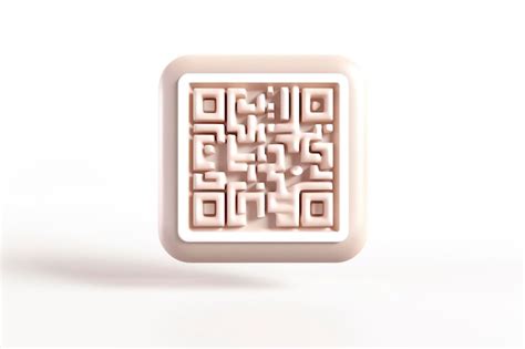 A 3d Plastic Style Qr Code Premium Ai Generated Image