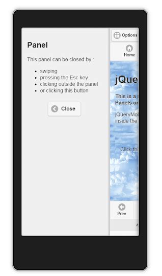 Github Carmelsoftware Jquerymobile Panels Using Sliding Panels In Jquery Mobile