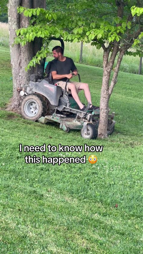 Howjust How Fyp Funny Stuck Lawnmower How Tiktok