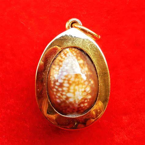 เบี้ยแก้หุ้มทองคำแท้ หลวงปู่เจือ วัดกลางบางแก้ว แบบห่วงเดี่ยว สุดสวย หรูหรา พร้อมจารด้านหลัง หายาก