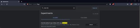 Wrap Copy Clean Link Hotkey Replacement To A Feature Flag · Issue 29177 · Bravebrave Browser