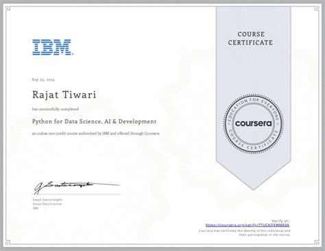 Enhanced My Python Skills With Coursera Rajat Tiwari Posted On The