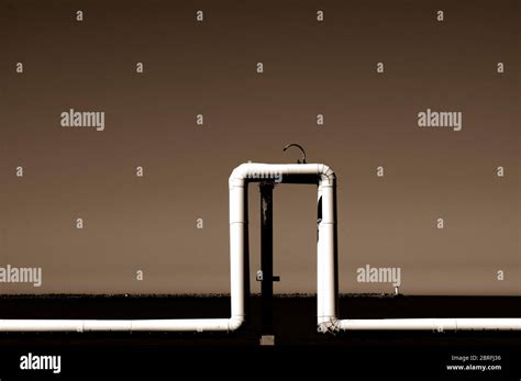 Pipeline And Pipe Rack Of Petroleum Industrial Plant Offshore Industry Oil And Gas Production