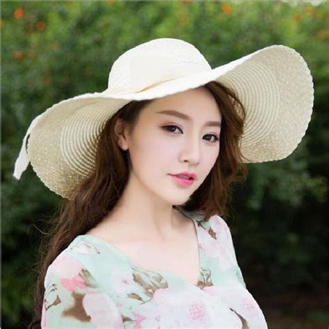 여성 2020 새로운 태양 모자 여름 안티 Uv 레이디 와이드 브림 모자 여성 솔리드 플로피 여름 밀짚 모자 여성용 브림 비치