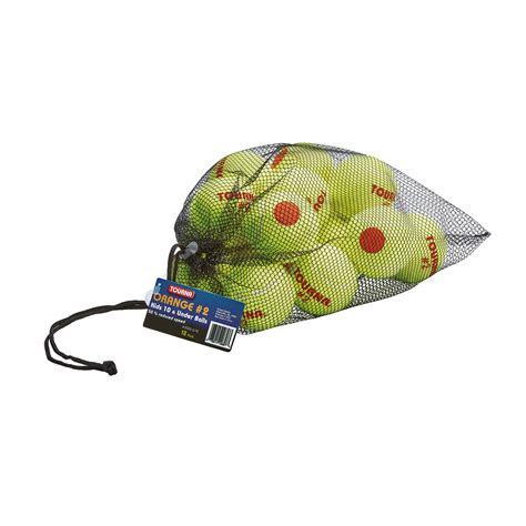 Tourna Orange Dot Low Compression Transition Tennis Balls Mesh Carry