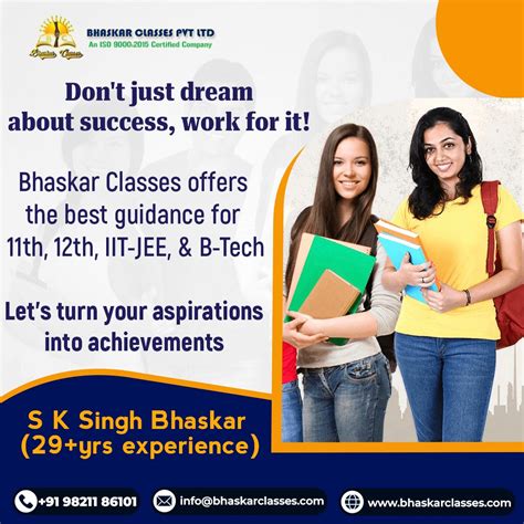 Turning Dreams Into Achievements With Bhaskar Classes 🚀 Dont Just Dream About Success Work