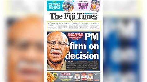 From The Editor In Chiefs Desk Your January 22 Briefing The Fiji Times