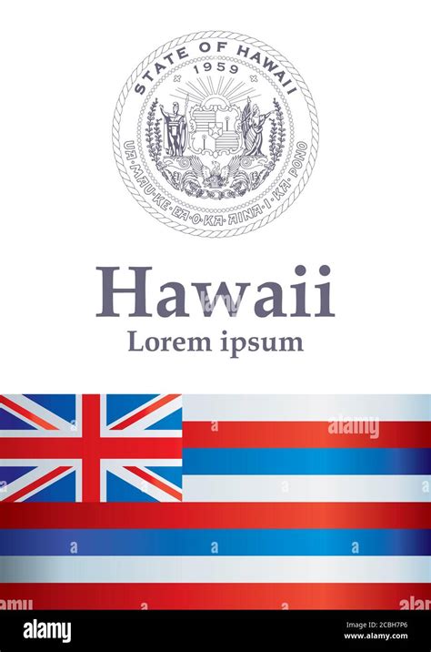 Hawaiian State Banner Stock Vector Images Alamy