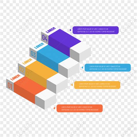 계단 상승 정보 도표 추상 스타일 비 즈 니스 컬러 종이 일러스트디자인소개 Png 일러스트 무료 다운로드 Lovepik
