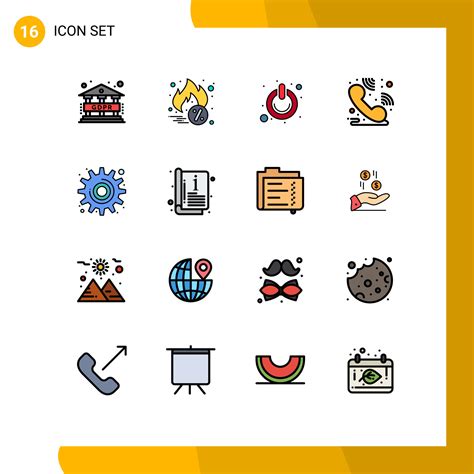 16 Creative Icons Modern Signs And Symbols Of Tool Gear On Cog Helpdesk Editable Creative Vector