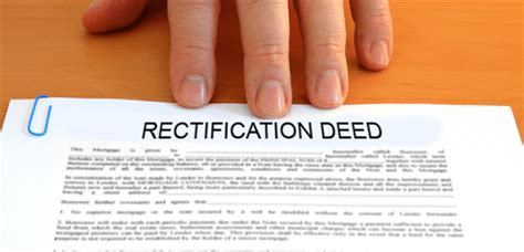 Rectification Deed Meaning Importance And Format